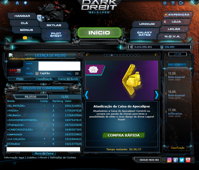 Cuentas Darkorbit