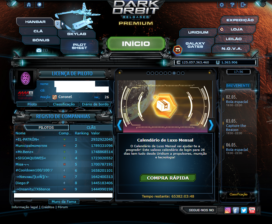 Cuentas Darkorbit